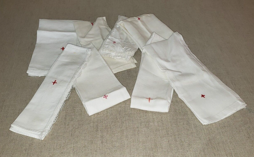 LOT OF 8 CATHOLIC MASS LINENS TOWELS PURIFICATORS ALL LINEN 4 | eBay