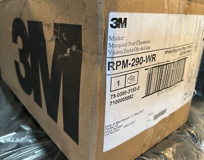 Raised Pavement Marker RPM-290-WR (White/Red Lens, White Body, Two-Way ...