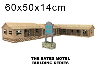 60cm Bates Motel Large Doll House Wooden DIY miniature Railway Model ...