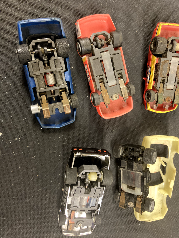 5 - Tyco / afx / ?? 440x2 Chrome Finished VETTE + blue Vette + 2 Nascar ...