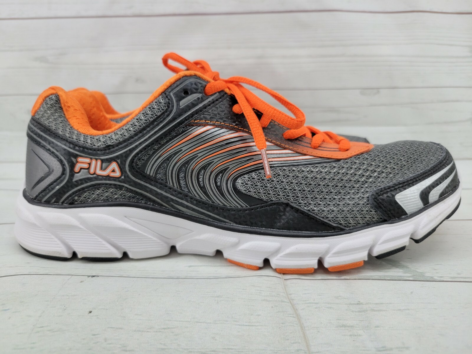 FILA Gray Orange FILA Cool Max Running Sneaker # 1SR20952-054 Men Size ...