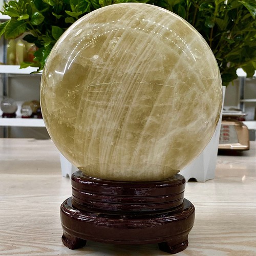 17.3LB Natural Yellow Stone Ball - Crystal Ball Healing Stone | eBay