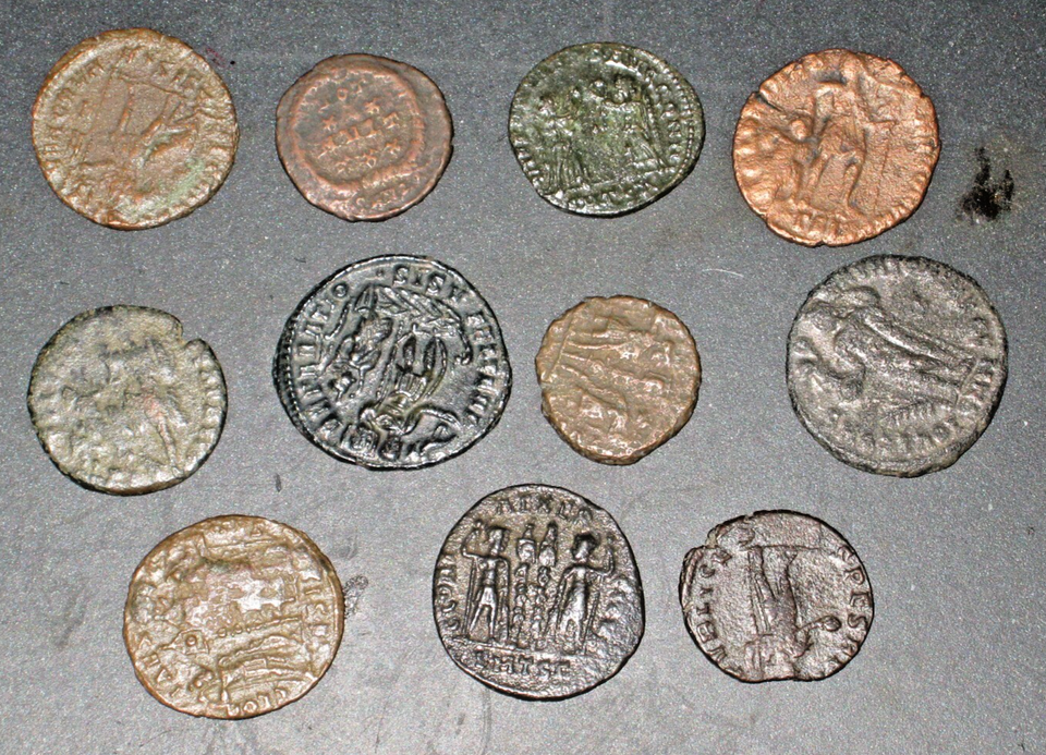 Lot of 11 Roman /Greek 2000 year old coins 27 BC-476 AD | eBay