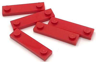 Lego 5 New Red Plates Modified 1 x 4 Stud with 2 Studs Pieces Parts | eBay