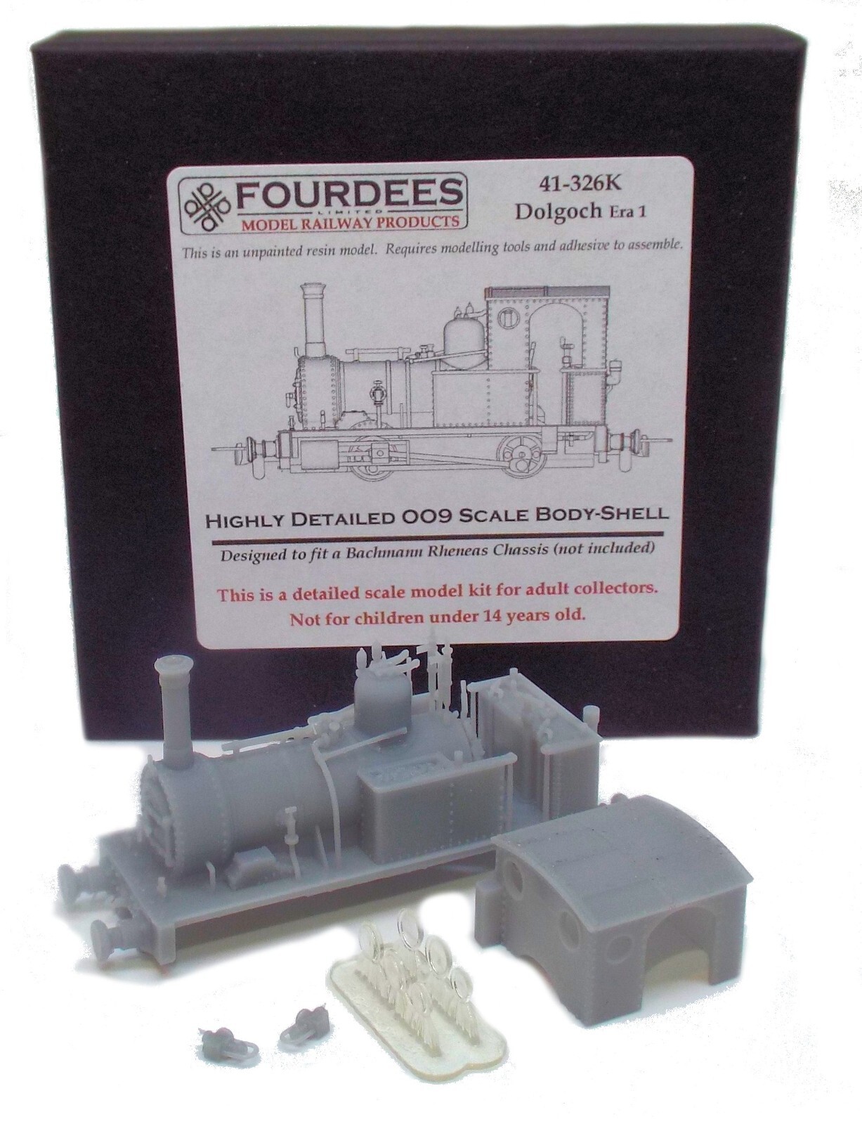 Fourdees Limited Talyllyn Dolgoch Locomotive 009 / OO9 Kit for Bachmann ...