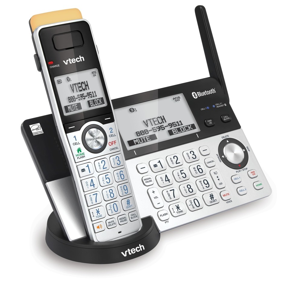 VTech IS8151 Super Long Range DECT 6.0 Cordless Phone for Home with ...