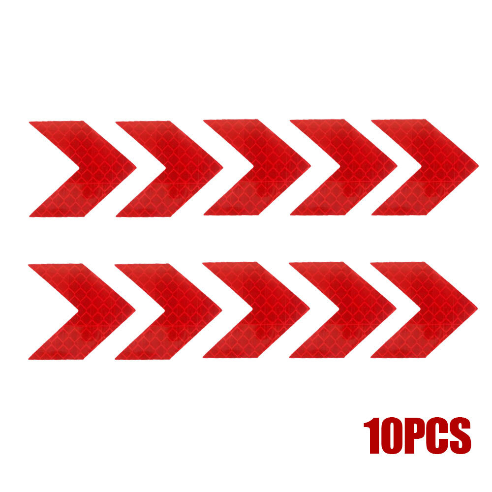 10X Car Reflective Stickers Arrow Sign Safety Tape Warning Decal ...