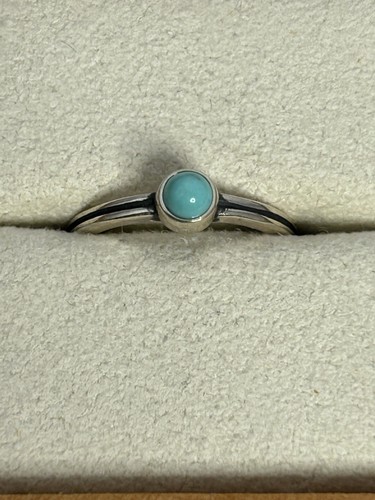 RARE James Avery Turquoise Stone Ring Sterling Silver Stackable RETIRED 6 | eBay