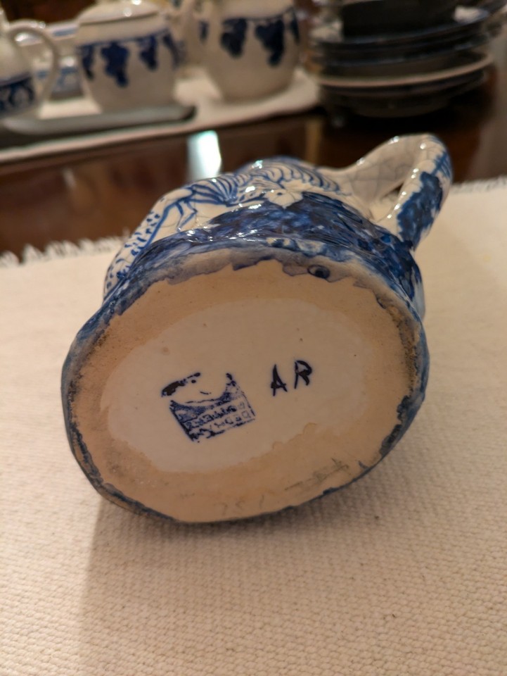 Dedham antique pottery, pitcher 5." x 5" ln Dedham book listed as #10 ...