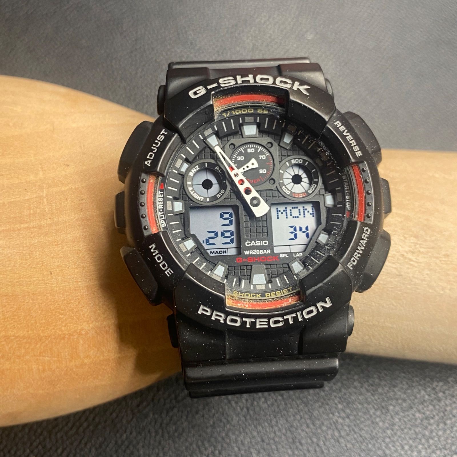 Casio GA-100 G-Shock Analog Digital Watch Black Styli… - Gem