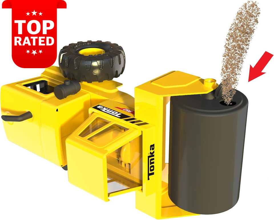 Heavy Duty Tonka Steel Steam Roller Realistic Action Toy for Kids Ages ...