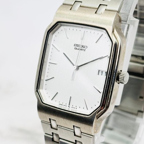 SEIKO Seiko square watch quartz men's white dial working item | eBay