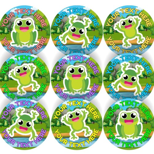 144 Personalised Hoppy Frog RWI 30mm Reward Stickers School Teachers ...