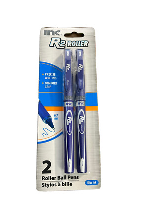 New Inc R-2 Comfort-Grip Rollerball Pens 0.7mm, 1 pack of 2 Pens (Blue ...