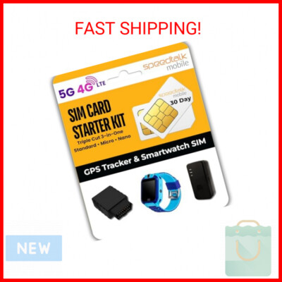 SpeedTalk Mobile GPS Tracker SIM Card Starter Kit | 3 in 1 Universal ...