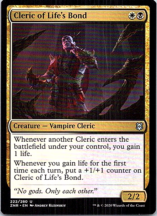 Cleric Of Life's Bond Magic The Gathering Zendikar Rising Light Play | eBay