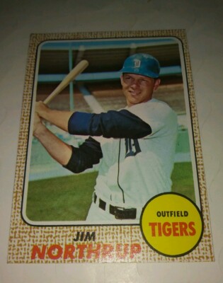 1968 - JIM NORTHRUP , OF , DETROIT TIGERS Topps Baseball Card # 78 ...