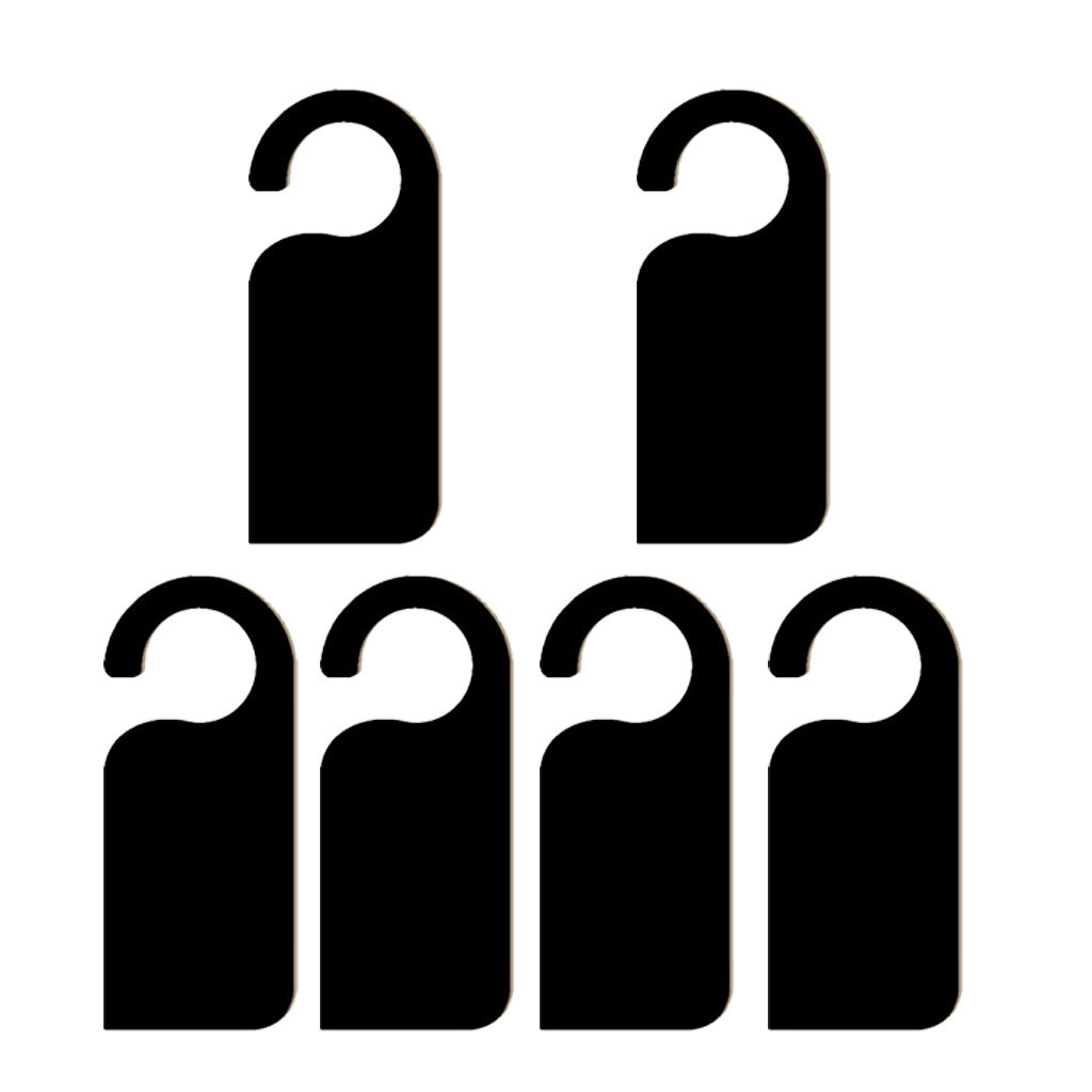 6pcs Blank Double Sided Mini Wooden Chalkboard BlackBoard Door Hanger ...