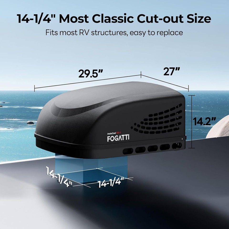 FOGATTI RV Air Conditioner 15K BTU Rooftop AC Unit for RV Camper ...