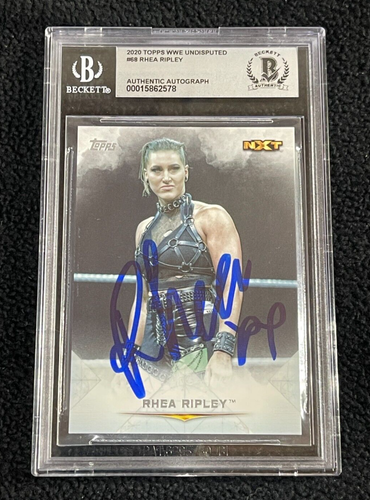 Rhea Ripley Signed 2020 Topps Undisputed WWE Rookie Card Beckett Auto ...