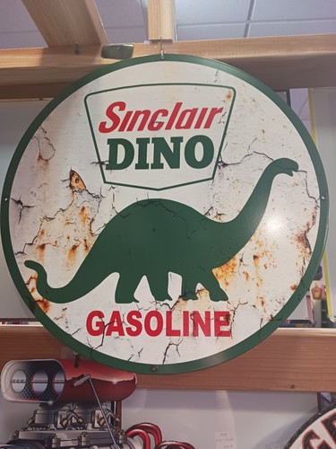 Vintage Style Metal Sign 18 inch Sinclair gas station dinosaur with rusty look | eBay