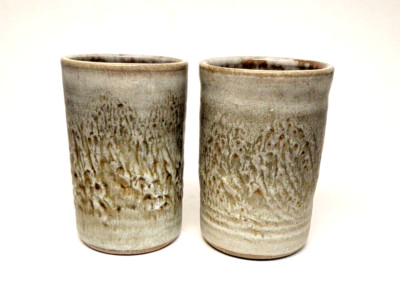 Vintage PAIR 1960's Joe Gafford Studio Art Pottery Vases Drinking ...