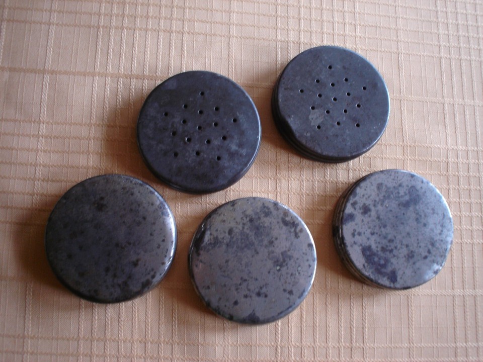 ANTIQUE HOOSIER LARGE SPICE JARS & WIRE RACK, RARE, ETCHED "COLONIAL ...