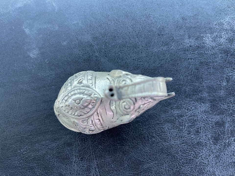 cambodian silver elephant pill betel box ornament antique hand crafted ...