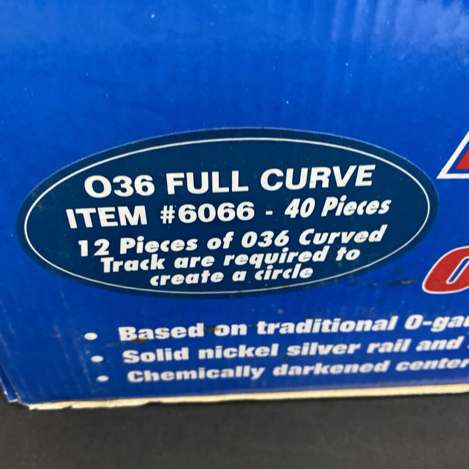 NEW CASE 40 Sections Atlas 3-Rail O GA 0-36 CURVED TRACK #6066 Orig Box ...