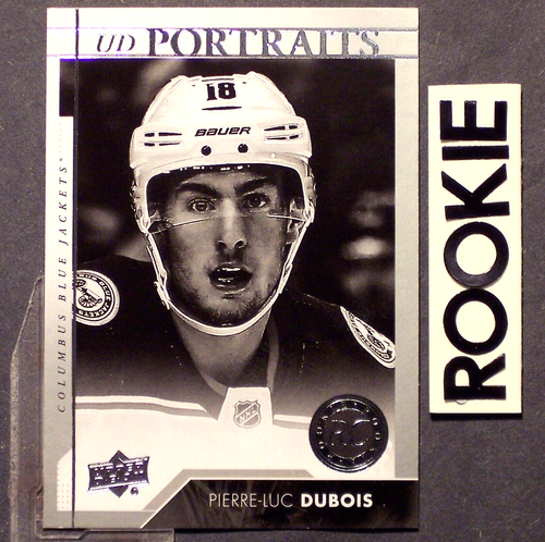 PIERRE-LUC DUBOIS 2017/18 UD Portraits #P-70 ROOKIE Washington Capitals ...