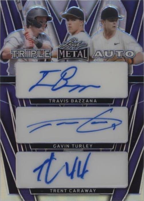 2024 Leaf Metal - Triple Autographs Travis Bazzana, Trent Caraway ...