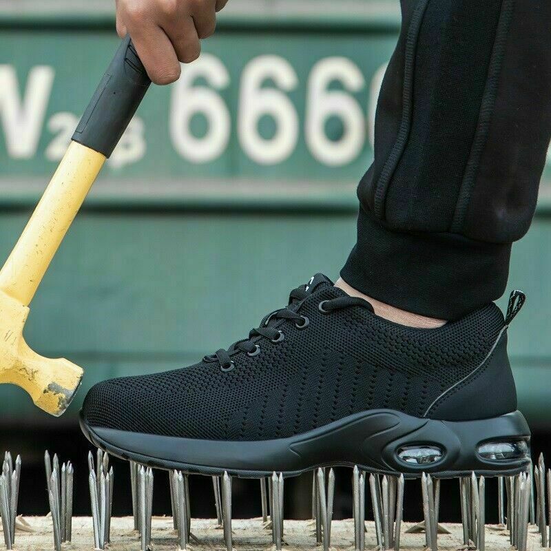 Indestructible Safety Work Shoes Steel Toe Breathable Work Boots Mens ...
