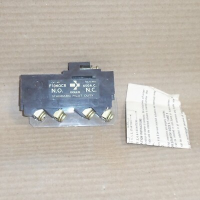 NEW GOULD F10NOCR AUXILIARY INTERLOCK CLASS F10 STANDARD PILOT DUTY AK ...