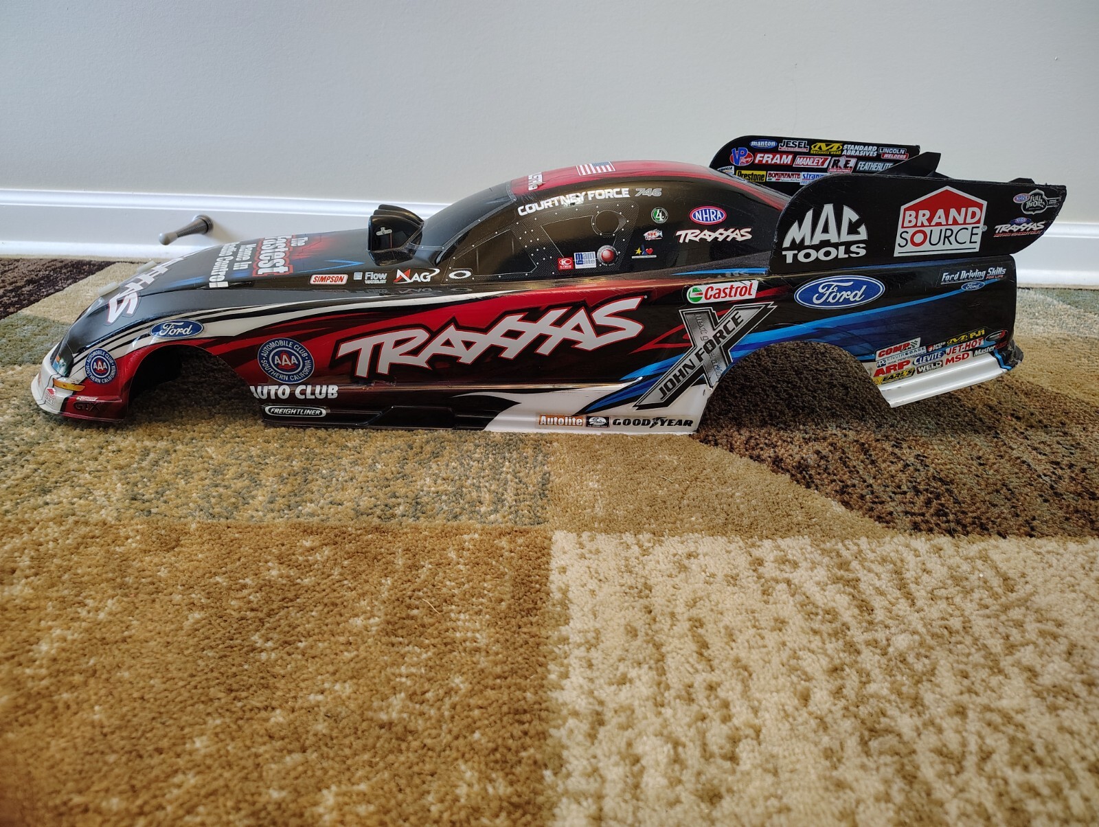 Traxxas Funny Car Courtney Force Body Used Drag Cover Impossible To ...