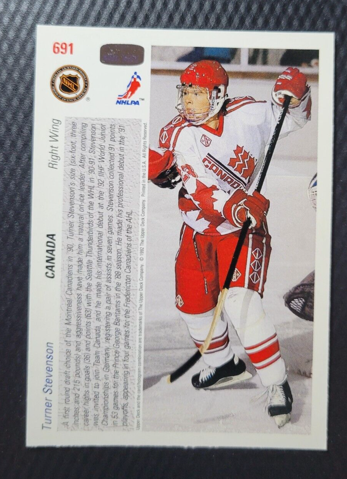 1991-92 Upper Deck World Junior Tournament TURNER STEVENSON Team Canada ...