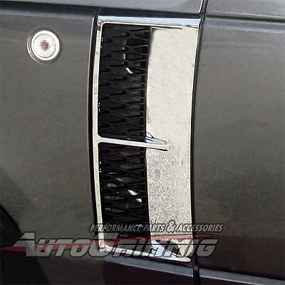 Side Vent Grille Chrome w/ Black Mesh for 03-11 Land Range Rover HSE 04 ...