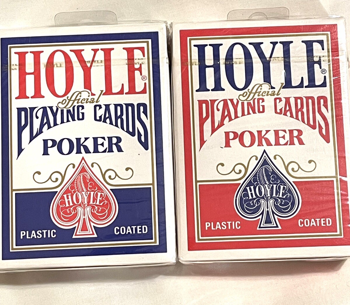 2 Hoyle Poker-Size Playing Cards Sealed No. 1201 1 Red 1 Blue Made In ...