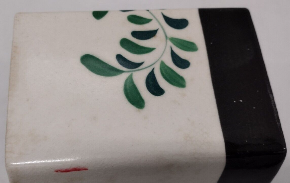 30s NASCO Hand Painted Sugar Vase NO LID NEAR ANTIQUE Holiday Art Deco ...
