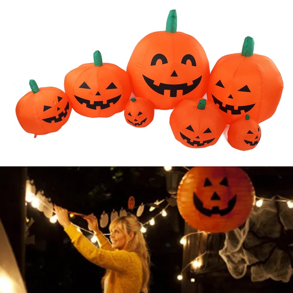 7.5ft Halloween Inflatable Pumpkin With LED Lights IP44 Colorfast ...