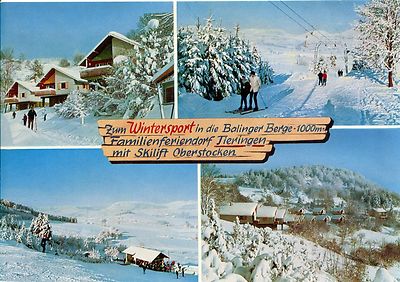 Alte Postkarte - Zum Wintersport in die Balinger Berge | eBay.de