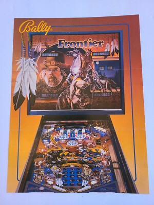 Original 1980 Bally "FRONTIER" Pinball Game Advertising Promo Flyer ...