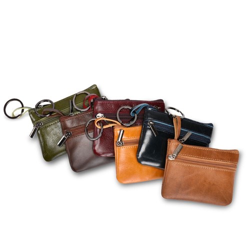 Men Mini Key Ring Key Case Small Card Holder Pocket Wallets Coin Purse ...