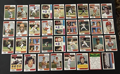 1974 Topps CINCINNATI REDS Team SET of 35 Cards GRIFFEY Perez ROSE ...
