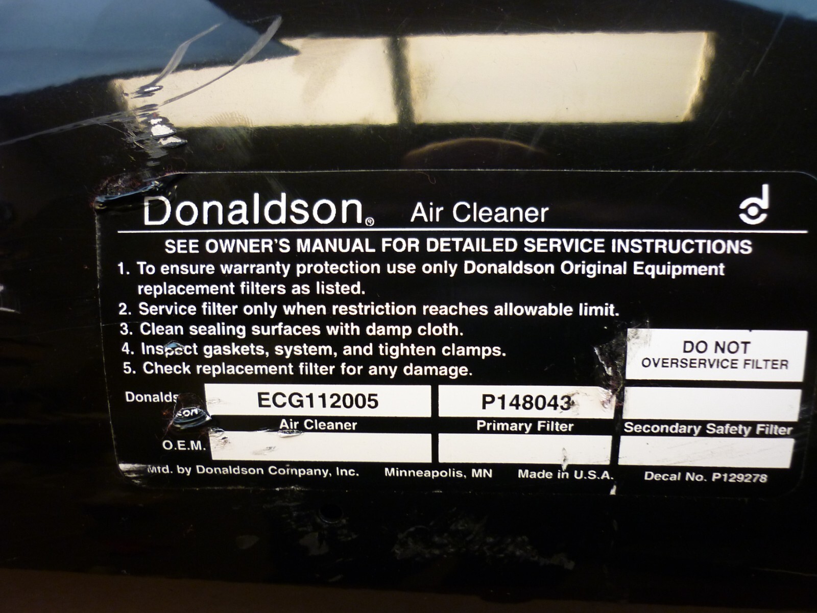Donaldson G112504 Air Filter Housing for sale online | eBay