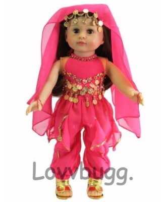 Hot Pink Belly Dancer Costume for American Girl 18" Doll FREESHIP ADDS ...