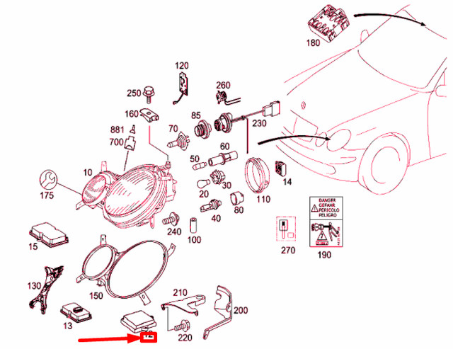D1s Xenon HID Headlight Ballast for HELLA Afs-gdl MERCEDES E500 ...
