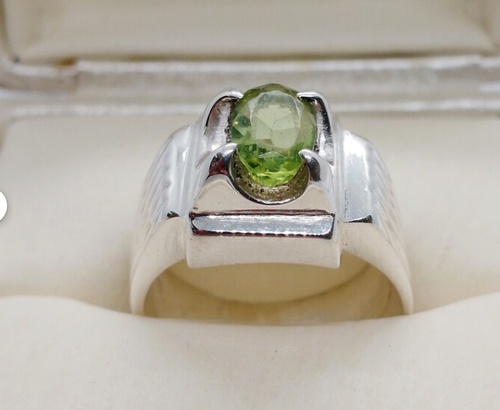 Original Peridot Stone Ring Handmade Ring Peridot Gift to My Boyfriend ...