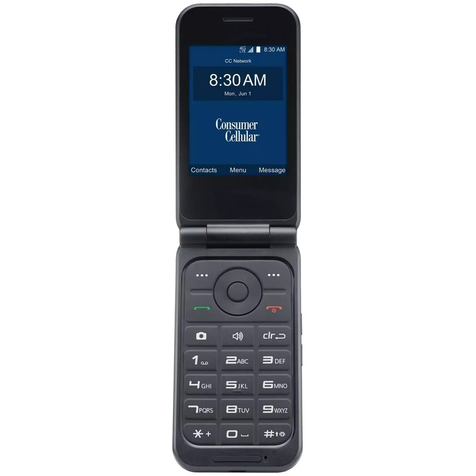 NEW ZTE Link II - Z2335CC - Red (Consumer Cellular) 4G LTE VoLTE Flip ...