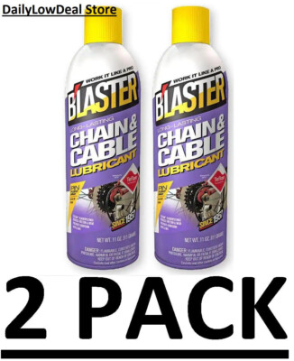 2 PACK - BLASTER Long-Lasting Chain and Cable Lubricant Spray 11 oz ...