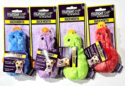 4 Pack Multipet Pet Fun Multiplied Duckworth Dog Toy Cuzzle Buddies 5 ...